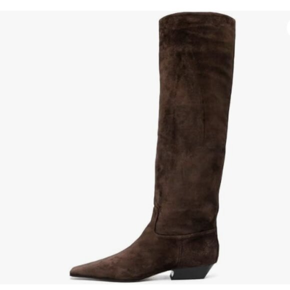 Miss Left | Shoes | Miss Left Women Square Toe Knee High Boot Wide Calf ...